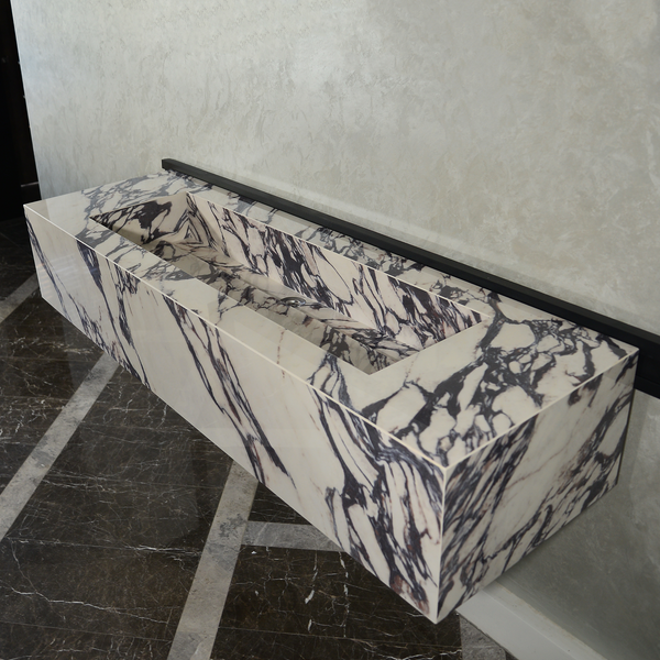 Handcrafted Infinity - Calacatta Viola Engineered Porcelain Sink ...